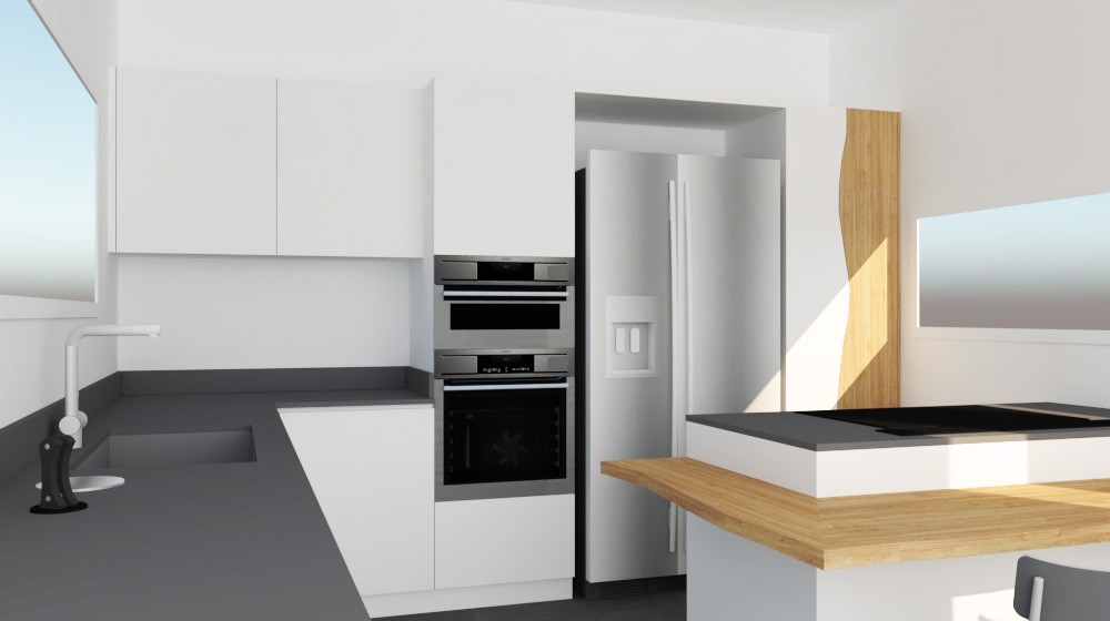 CUCINA MODERNA CON ROVERE - De Paoli Romano